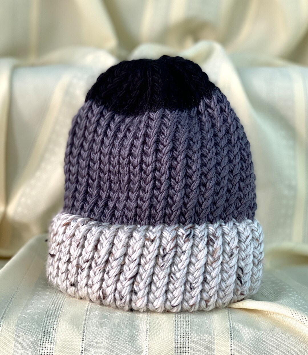 Gray Multi #2 Knitted Hat - Etsy