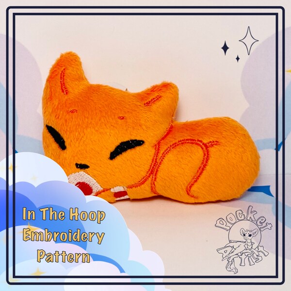 In the Hoop Plush Cat - Etsy