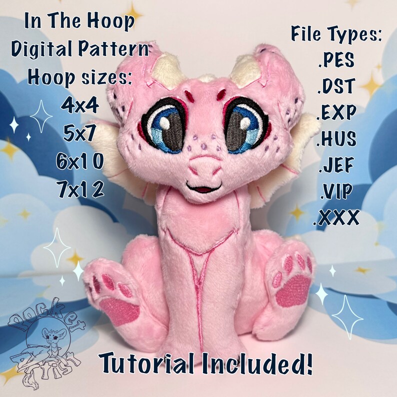 ITH 3D Sitting Beanie: Freckled Dragon Stuffed Plush Keychain 4x4, 5x7 ...