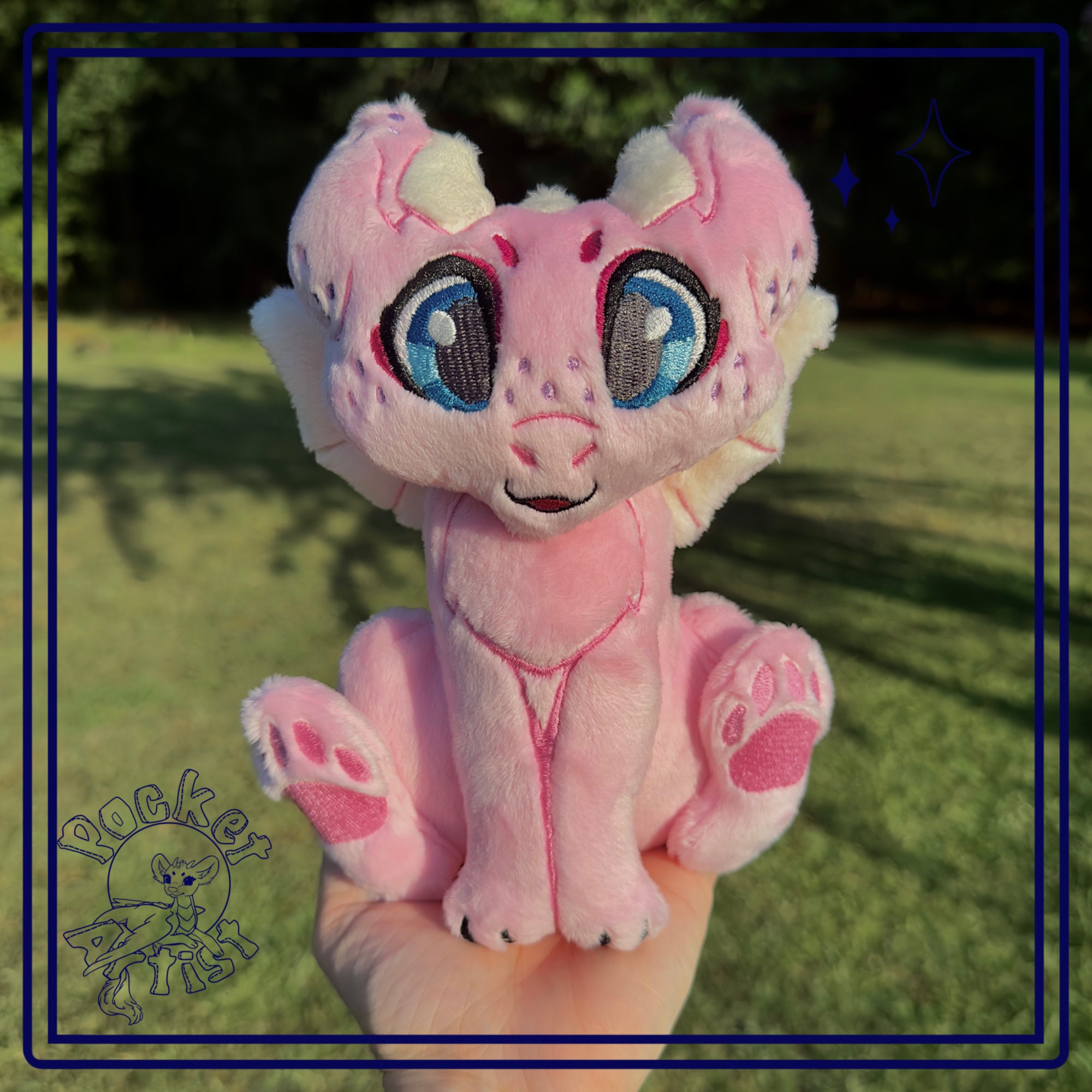 ITH 3D Sitting Beanie: Freckled Dragon Stuffed Plush Keychain 4x4, 5x7 ...