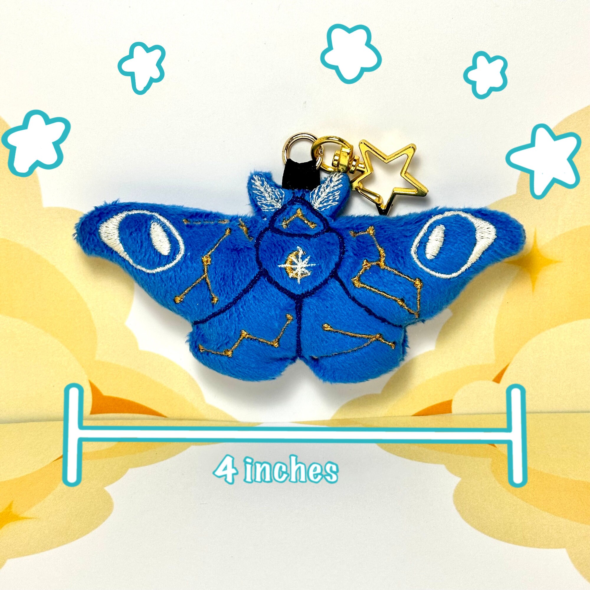 ITH Constellation Moth Stuffed Plush Keychain 4x4 Hoop in the Hoop ...