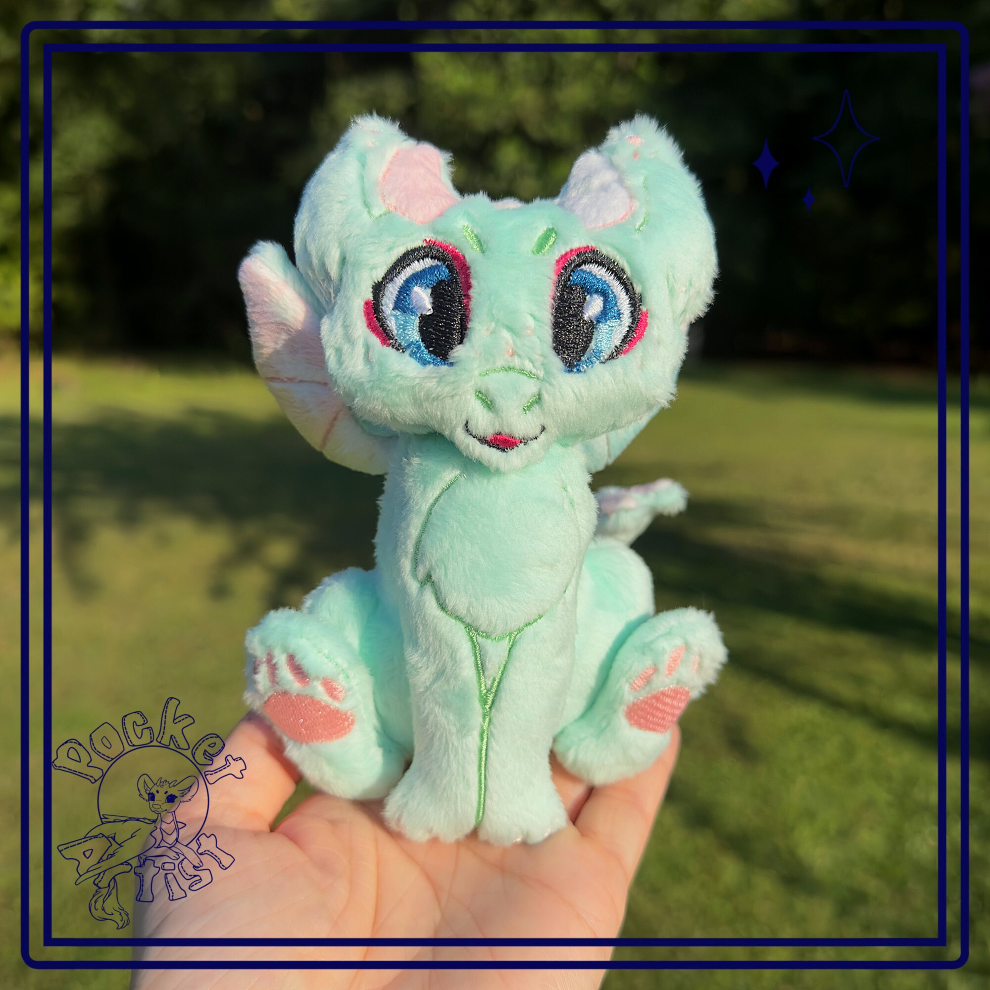 ITH 3D Sitting Beanie: Freckled Dragon Stuffed Plush Keychain 4x4, 5x7 ...