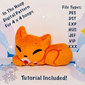 ITH Onigiri Rice Ball Cat Stuffed Plush Keychain 4x4 Hoop in the Hoop ...