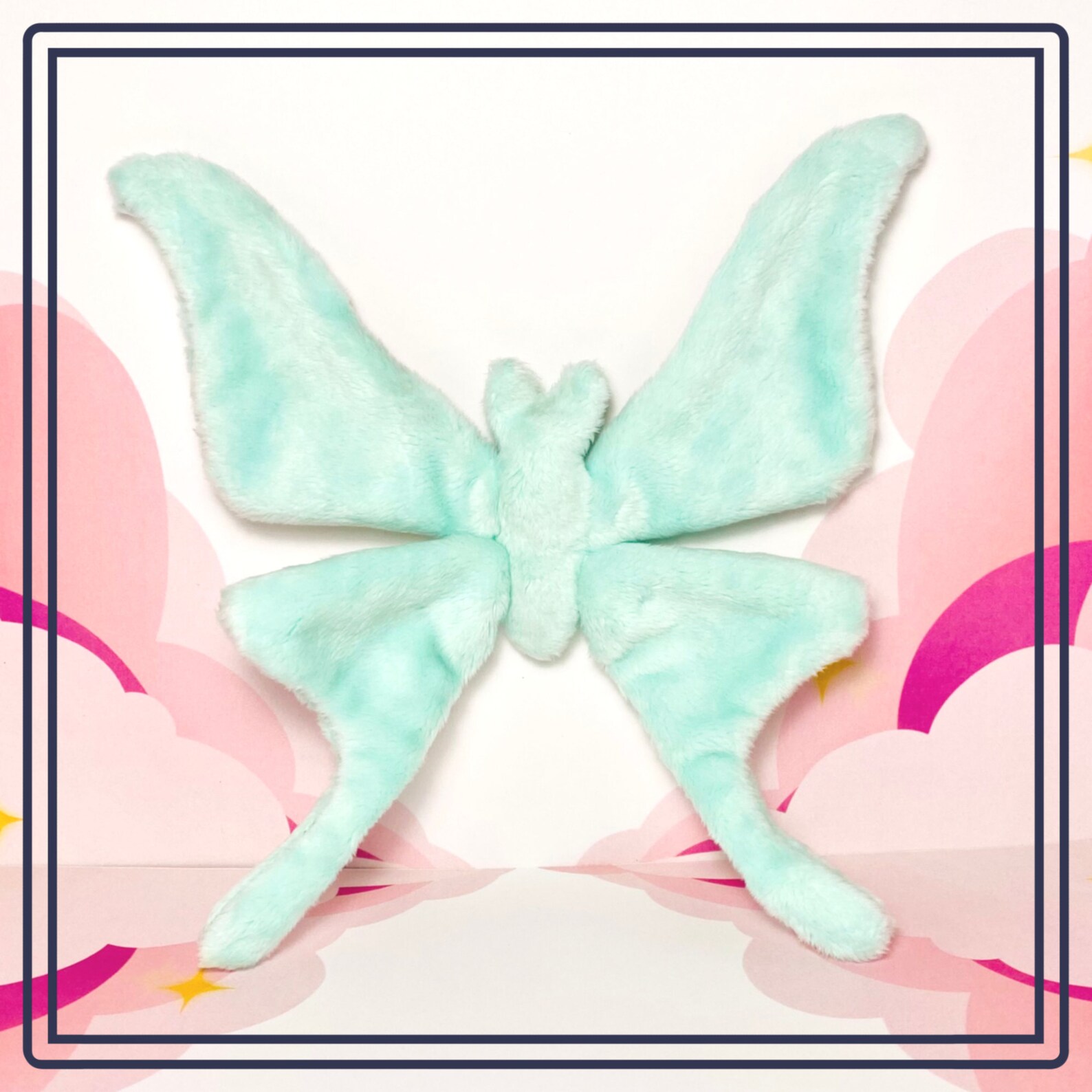 ITH Luna Moth Stuffed Plush Keychain 4x4 Hoop in the Hoop - Etsy