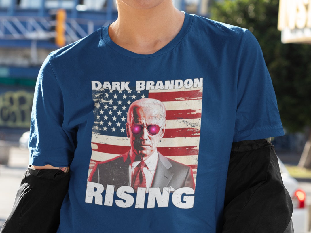 Dark Brandon RISING T-shirt, Usa Flag, Vintage, Laser Eyes, Parody ...