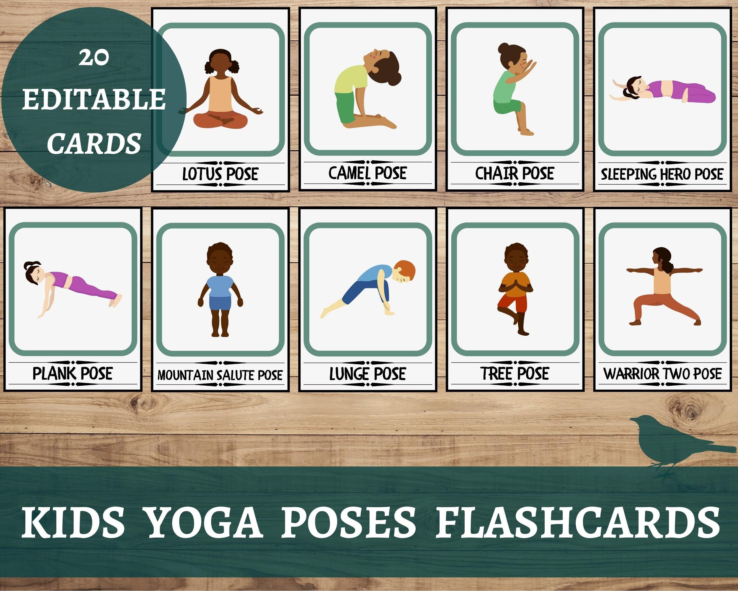Yoga Flash Cards Free Printable