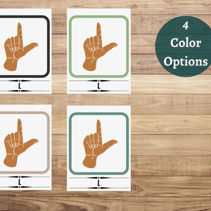 American Sign Language Flashcards, ASL ABC Flashcards, Alphabet ...