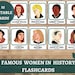 Famous Important Women in History Flash Cards, Female Feminist Leaders ...