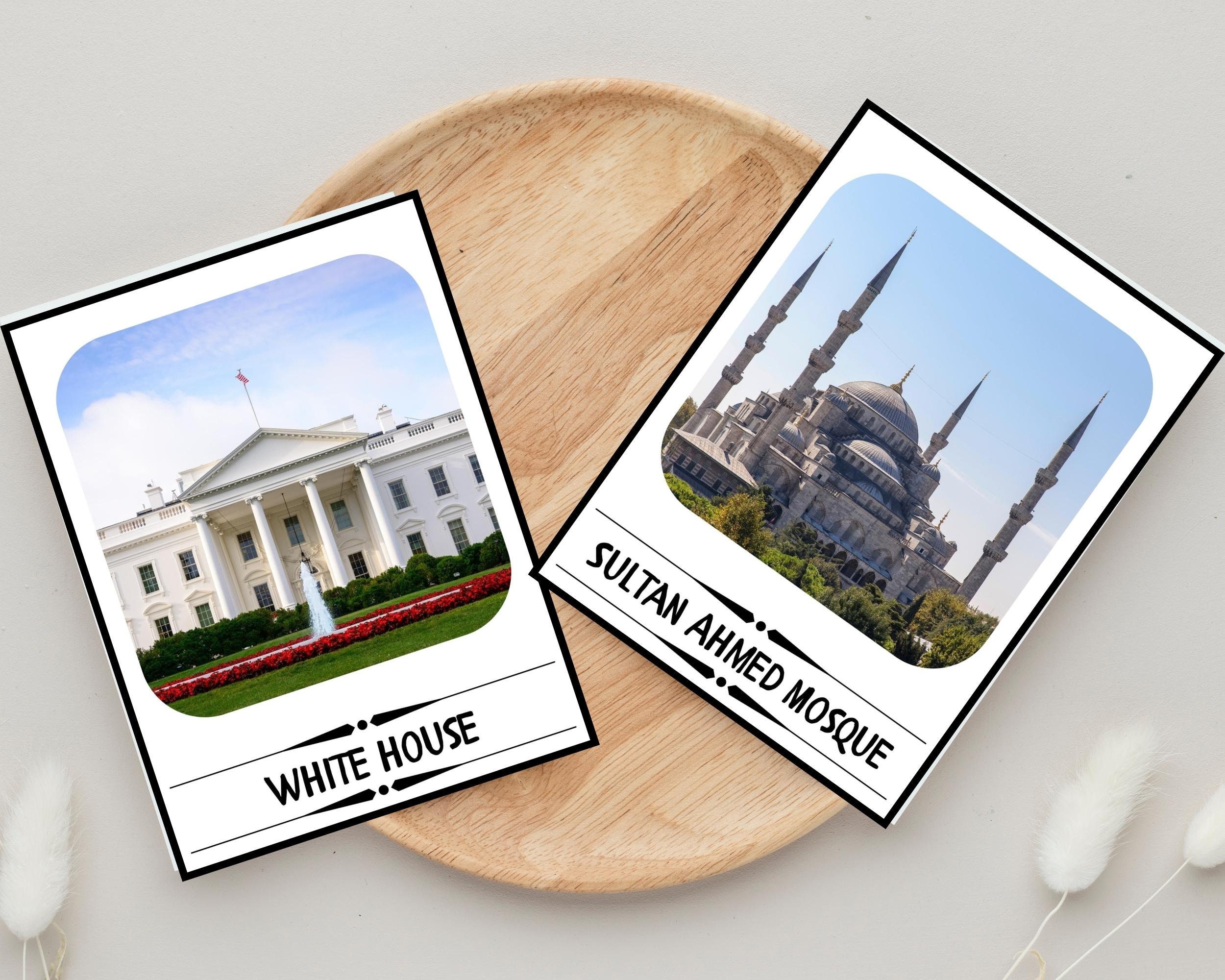 World Famous Architecture Landmarks Flashcards, Destinations Landmark ...