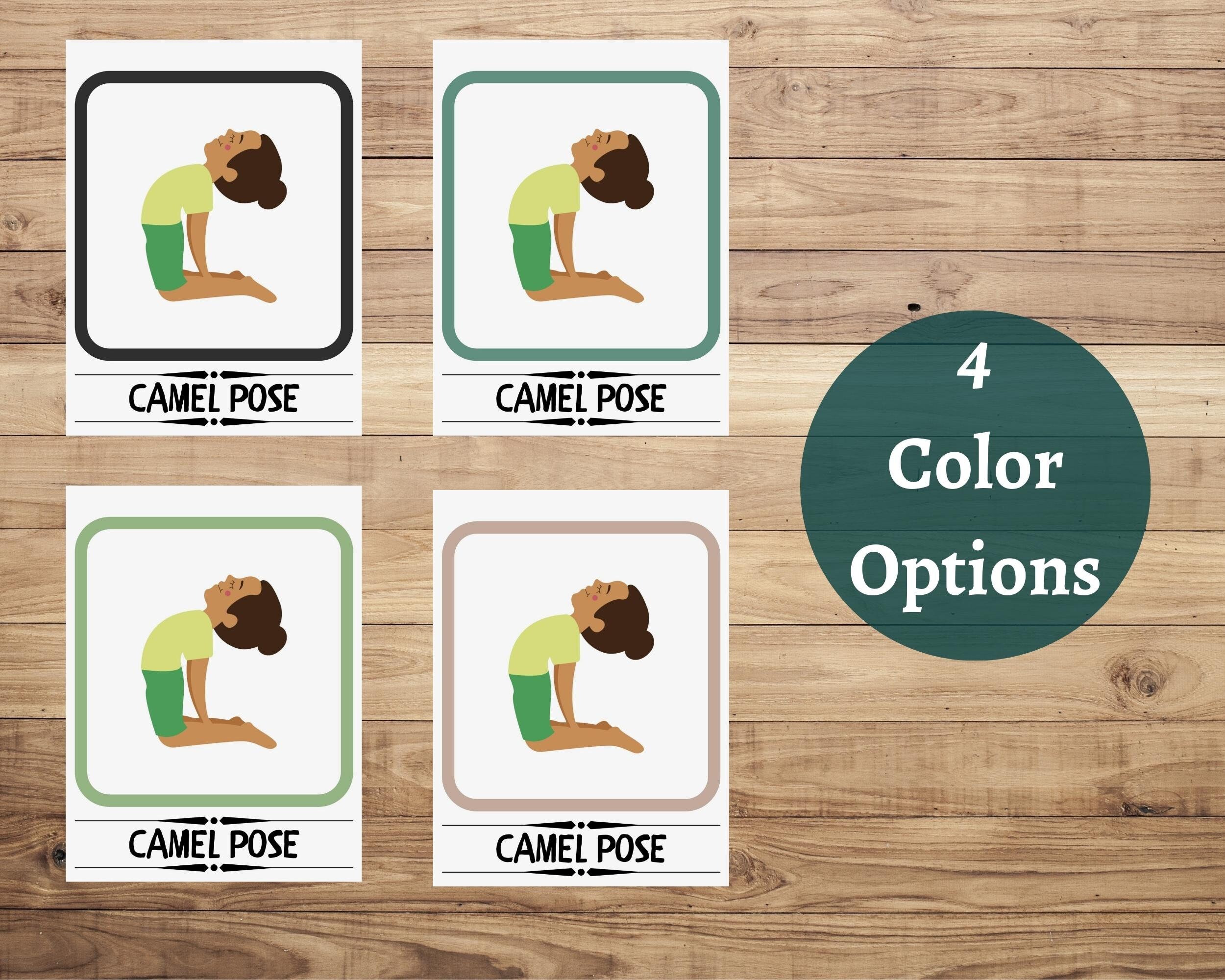 Kids Yoga Poses Flash Cards, Mindfulness Meditation, Room Decor, Home ...