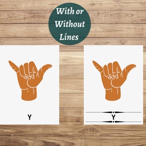 American Sign Language Flashcards, ASL ABC Flashcards, Alphabet ...