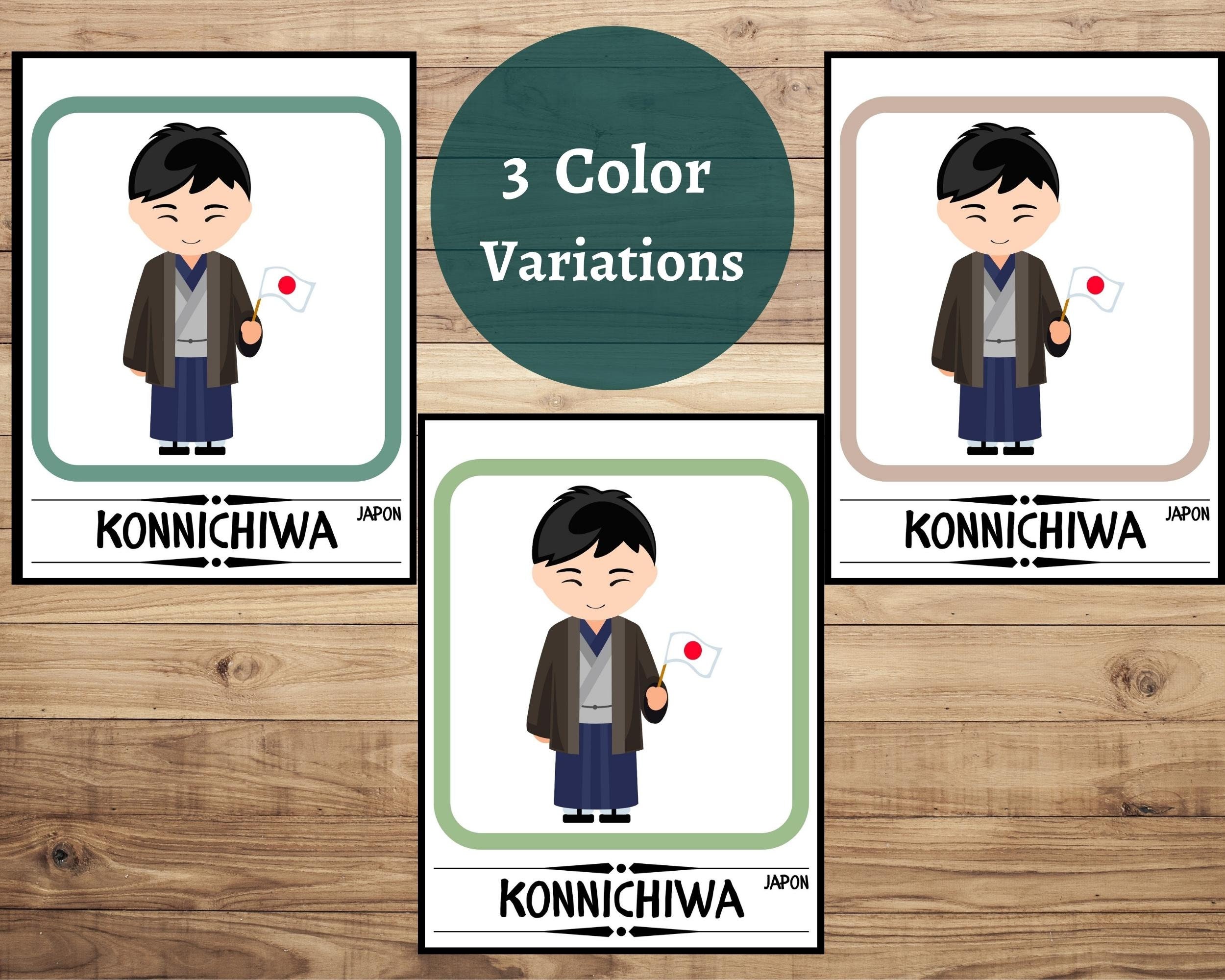 Hello Around the World Flag Flashcards With Kids, Country and Flag ...