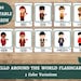 Hello Around the World Flag Flashcards With Kids, Country and Flag ...