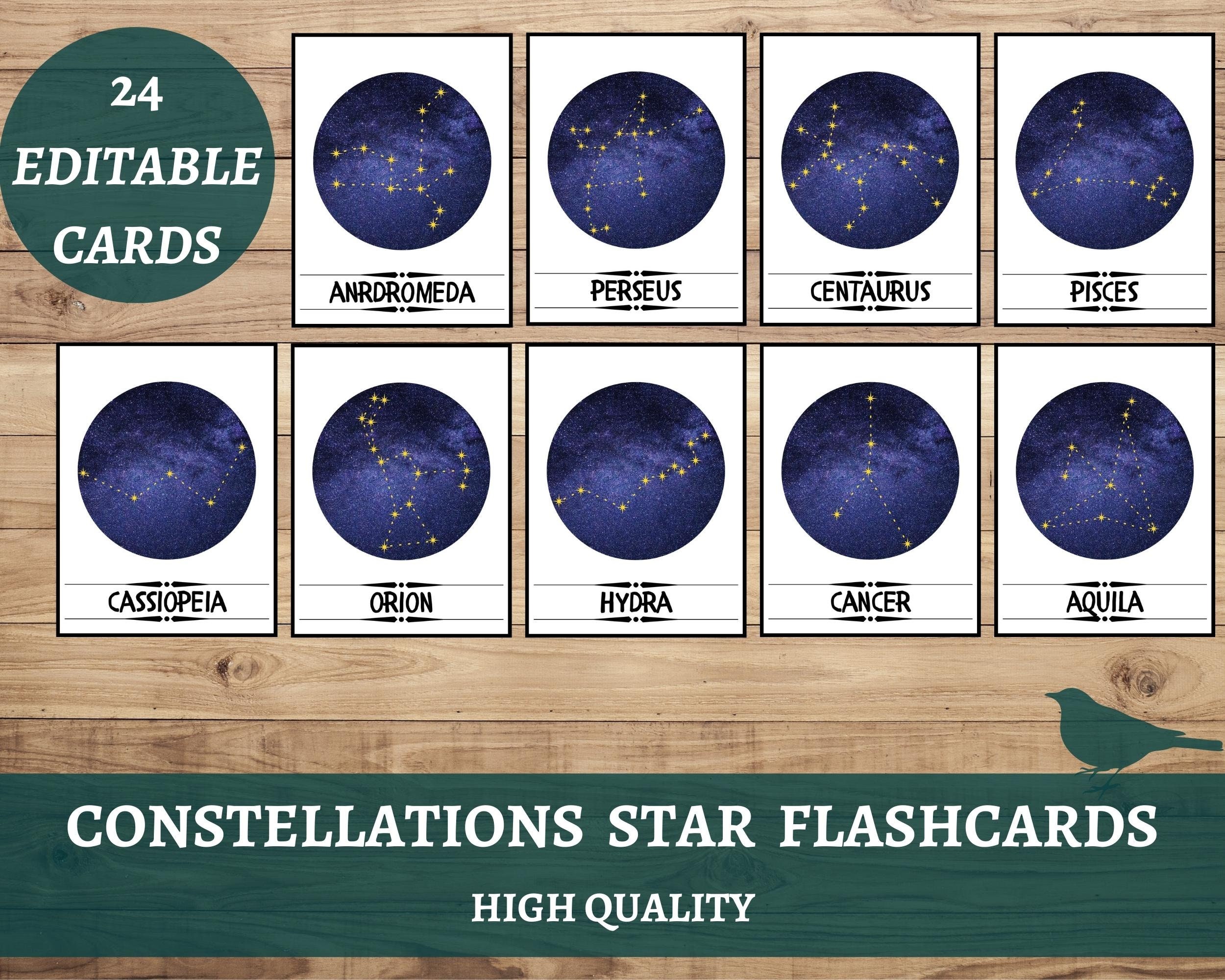 Constellations Cards, Star, Space, Solar System, Astronomy, Flash Cards ...