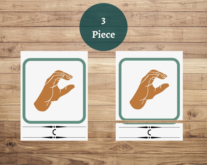 American Sign Language Flashcards, ASL ABC Flashcards, Alphabet ...