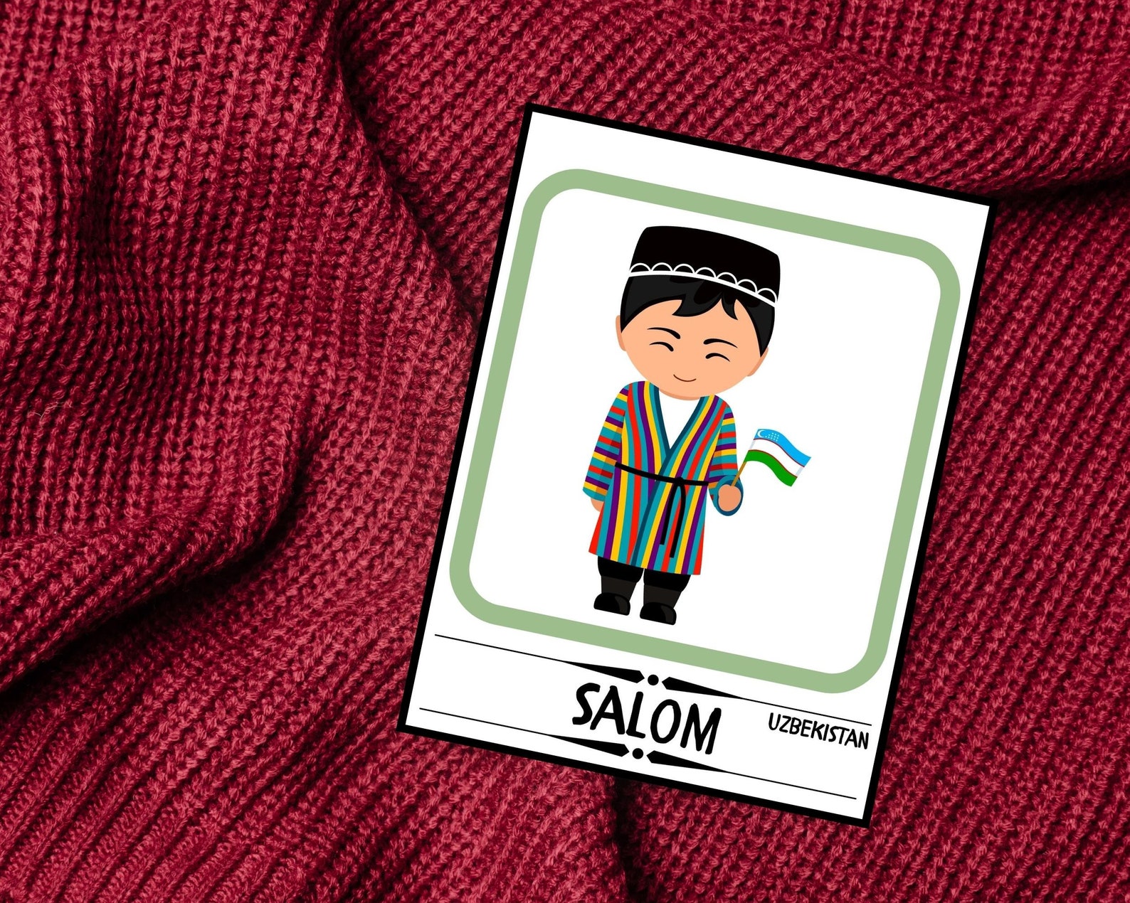 Hello Around the World Flag Flashcards With Kids, Country and Flag ...