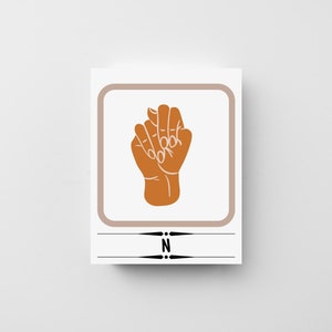 American Sign Language Flashcards, ASL ABC Flashcards, Alphabet ...