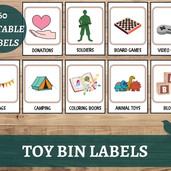 Toy Storage Labels - Etsy