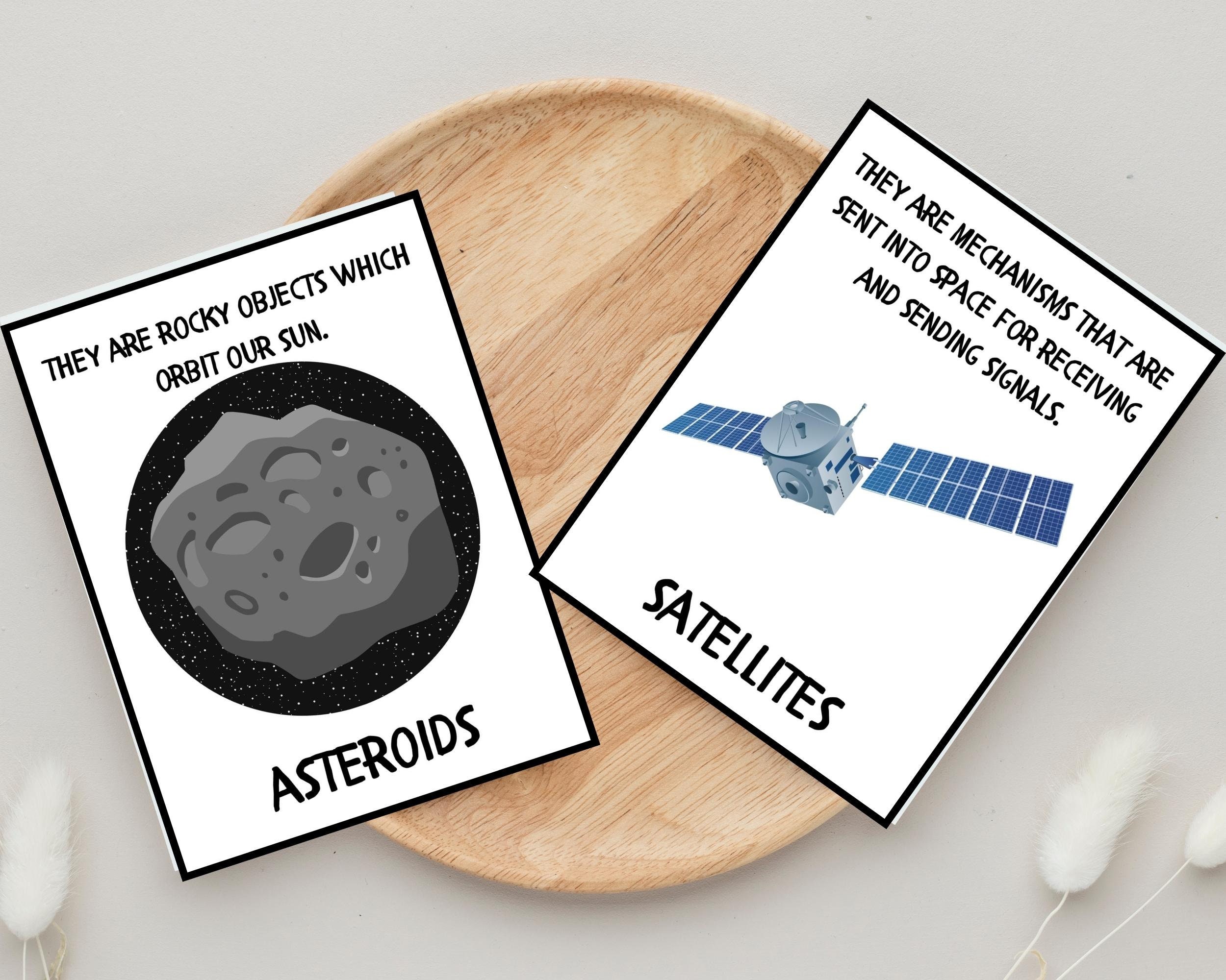 Space Objects Flashcards, Space Teaching Material Busy Book, Montessori ...