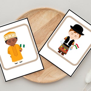 Hello Around the World Flag Flashcards With Kids, Country and Flag ...