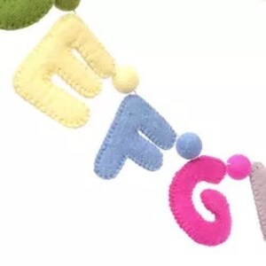 ALPHABET GARLAND ALPHABET Felt Garland - Etsy