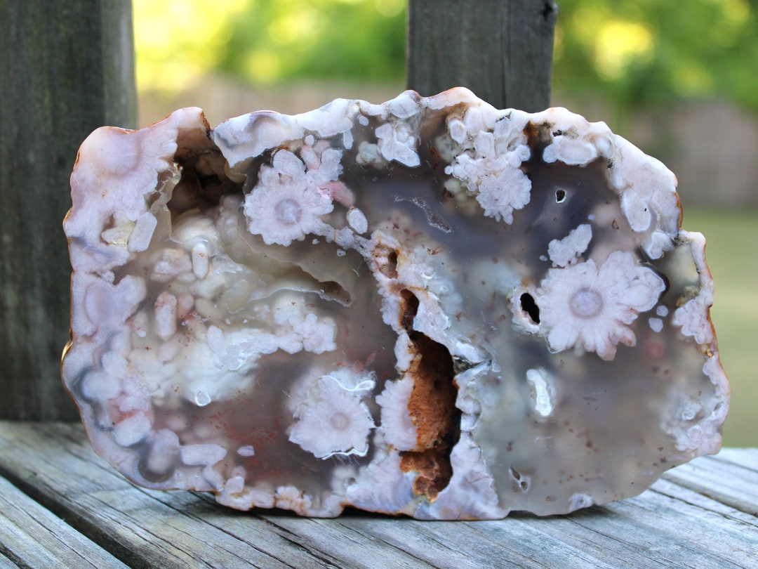 2.3ib/1kg Large Natural Pink Flower Agate Specimen, Cherry Blossom ...