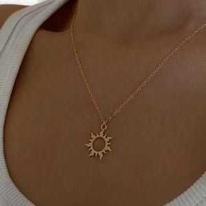 Goldfield Sun Necklace Silver Sun Gold Pendant , Gold Sun Silver Sun ...