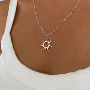 Goldfield Sun Necklace Silver Sun Gold Pendant , Gold Sun Silver Sun ...