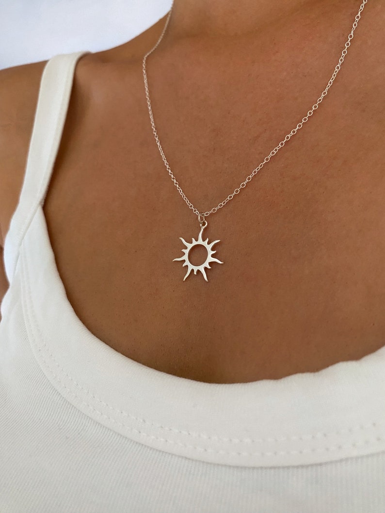 Goldfield Sun Necklace Silver Sun Gold Pendant , Gold Sun Silver Sun ...