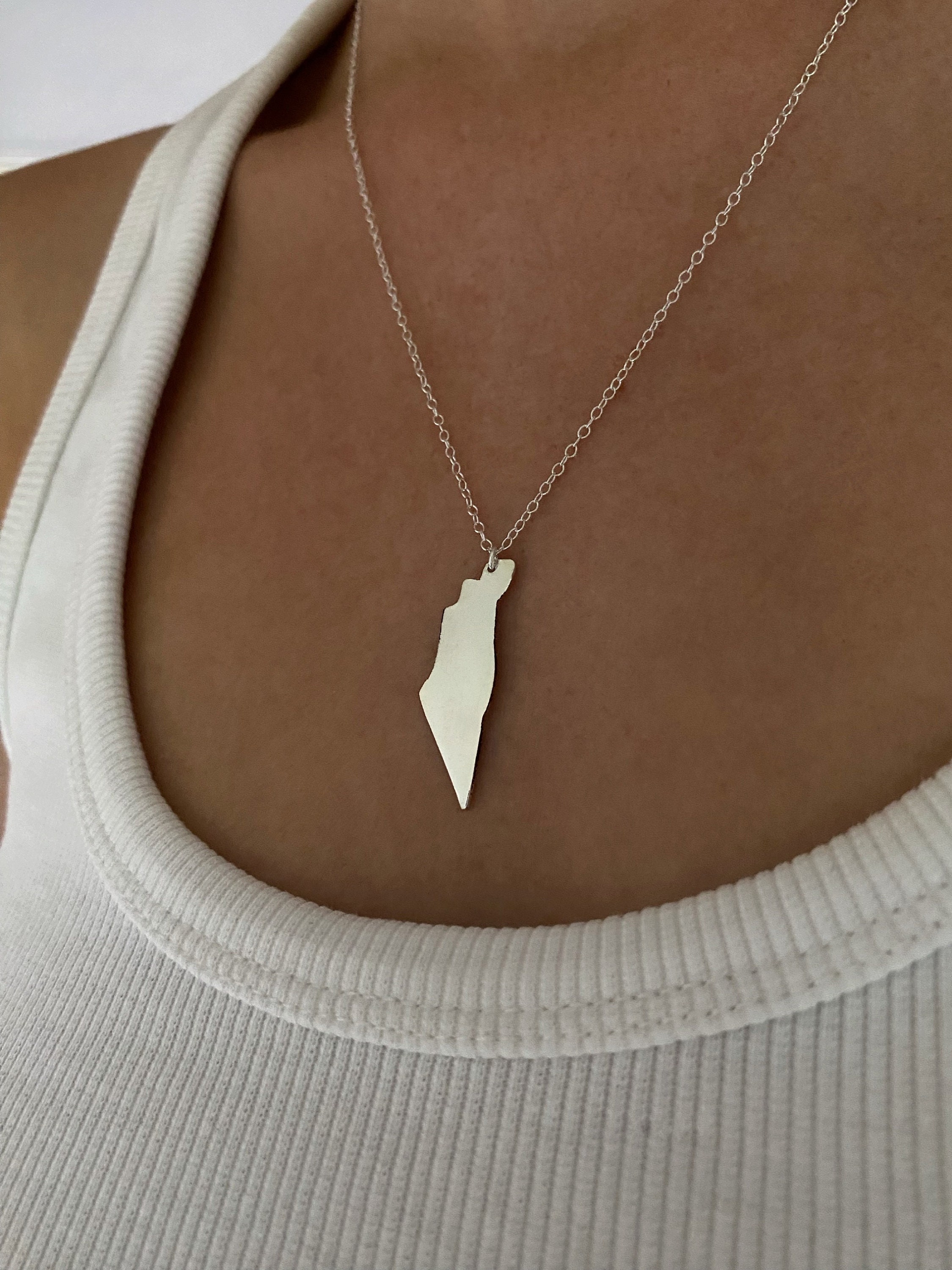 Map of Israel Necklace, Jewish Jewelry Judaica Necklace,jewish Jewelry ...