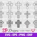 Cross Designs 16-20, Digital Vector Files, Svg, Eps, Png, Dxf, Jpg, CNC ...