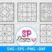 Quilt Block Designs 101-105, Digital Vector Files, Svg, Eps, Png, Dxf ...