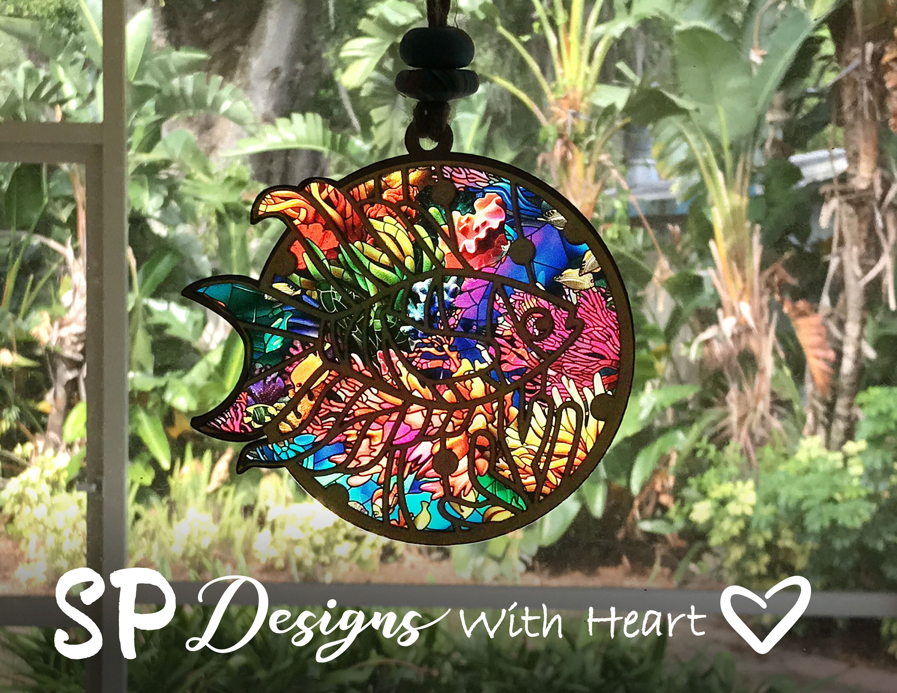 Tropical Suncatcher Designs 41-45, Digital Vector Files, Svg, Eps, Png ...