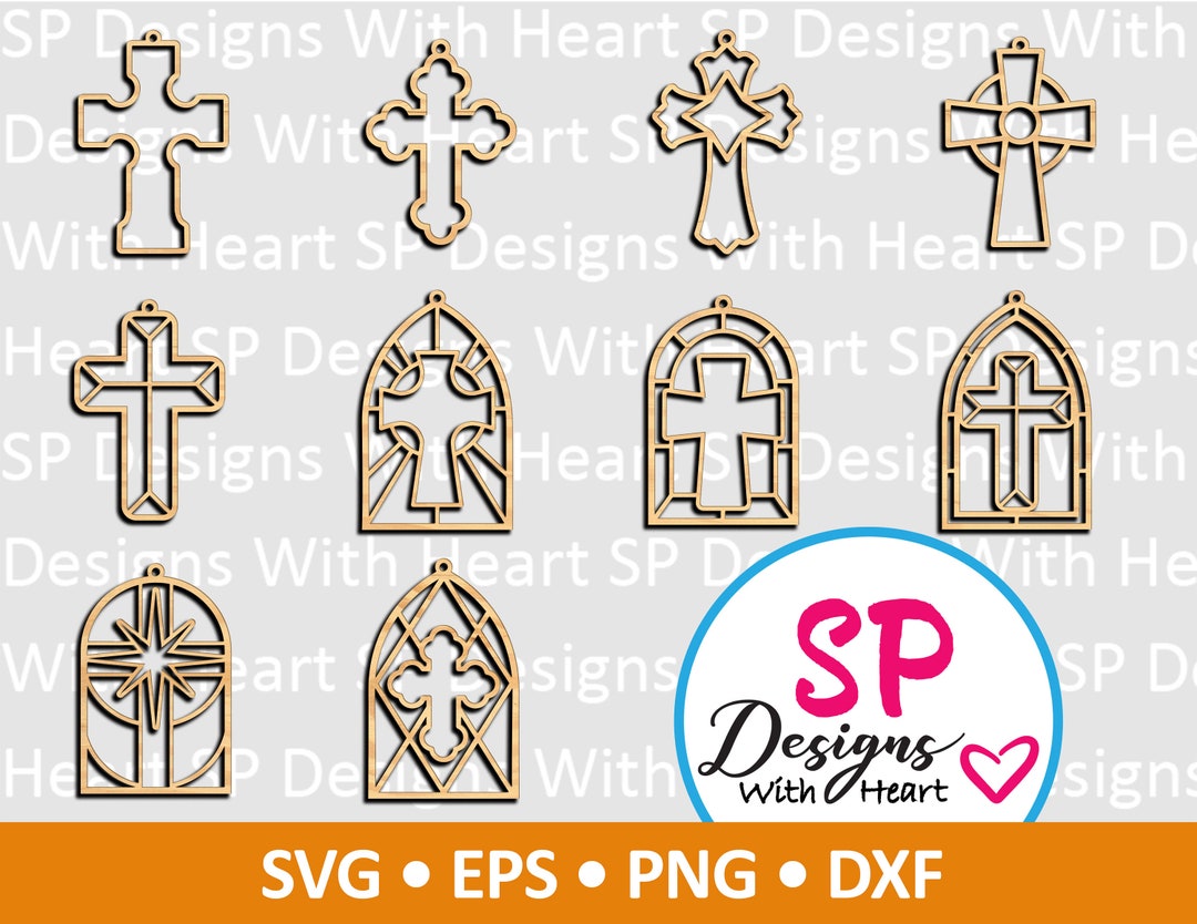 Crosses Suncatcher Designs 21-30, Digital Vector Files, Svg, Eps, Png ...