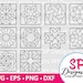 Quilt Block Designs 101-105, Digital Vector Files, Svg, Eps, Png, Dxf ...