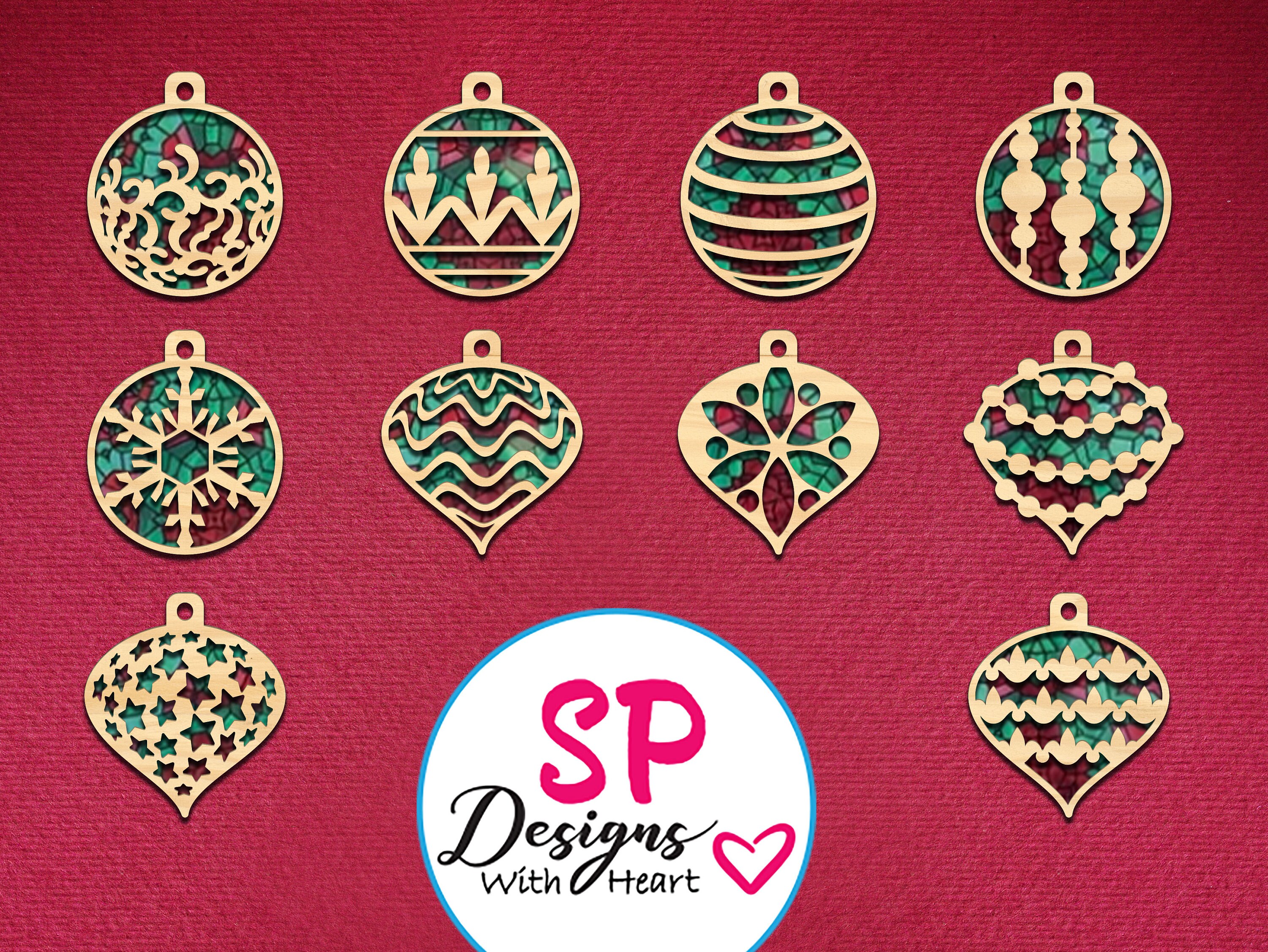 Globes Ornament Designs 21-30, Digital Vector Files, Svg, Eps, Png, Dxf ...