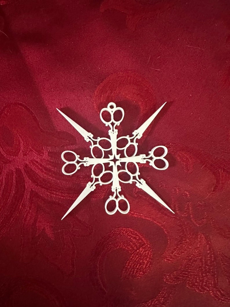 3D Printed Beautician Hair Stylist Scissor Snowflake Ornament - Etsy