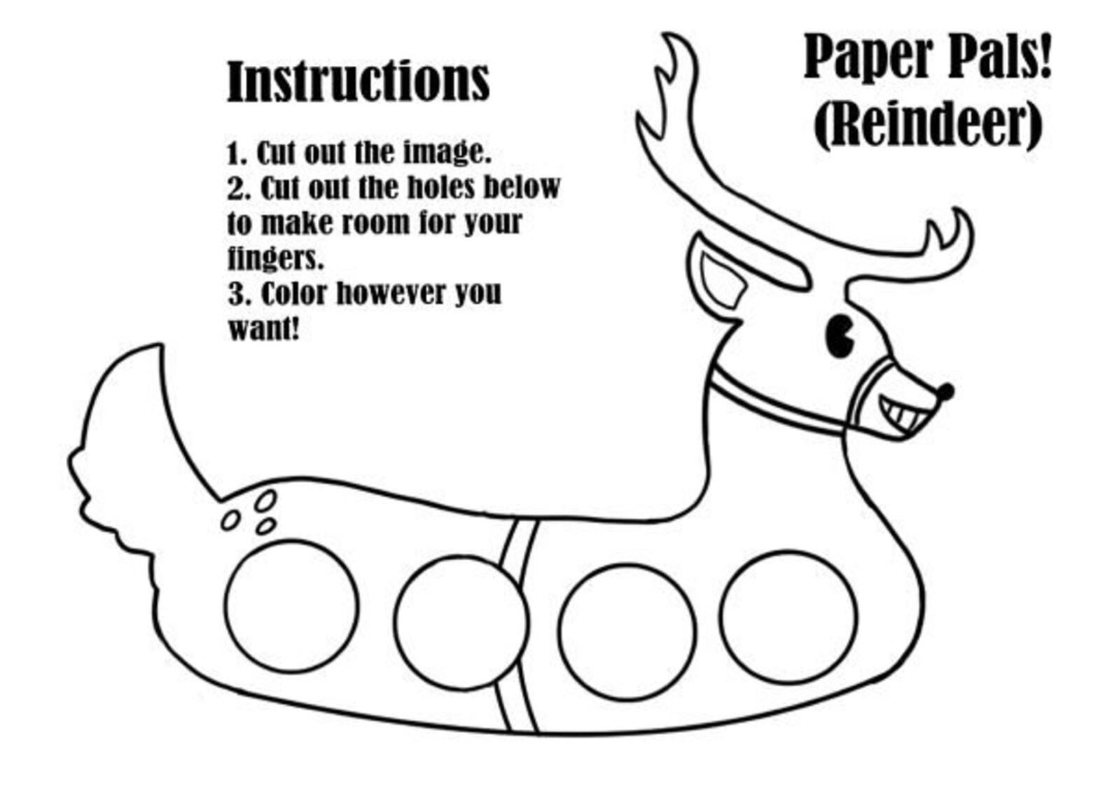 Paper Pals Reindeer - Etsy