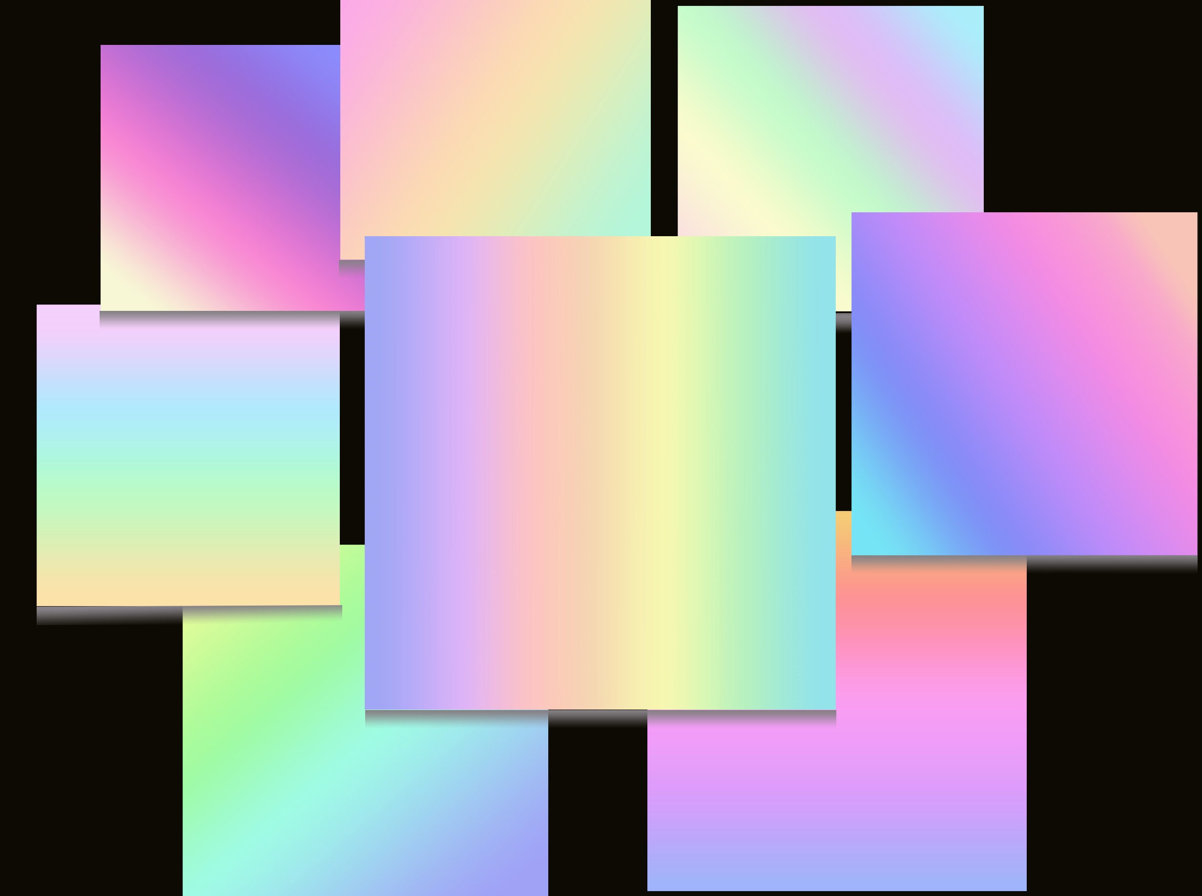 Pastel Rainbow Color Paper, Multi-color, Watercolor, Digital Paper Pack ...