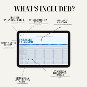 Podcast Planner Google Sheet, Episode Tracker, Show Notes Template ...