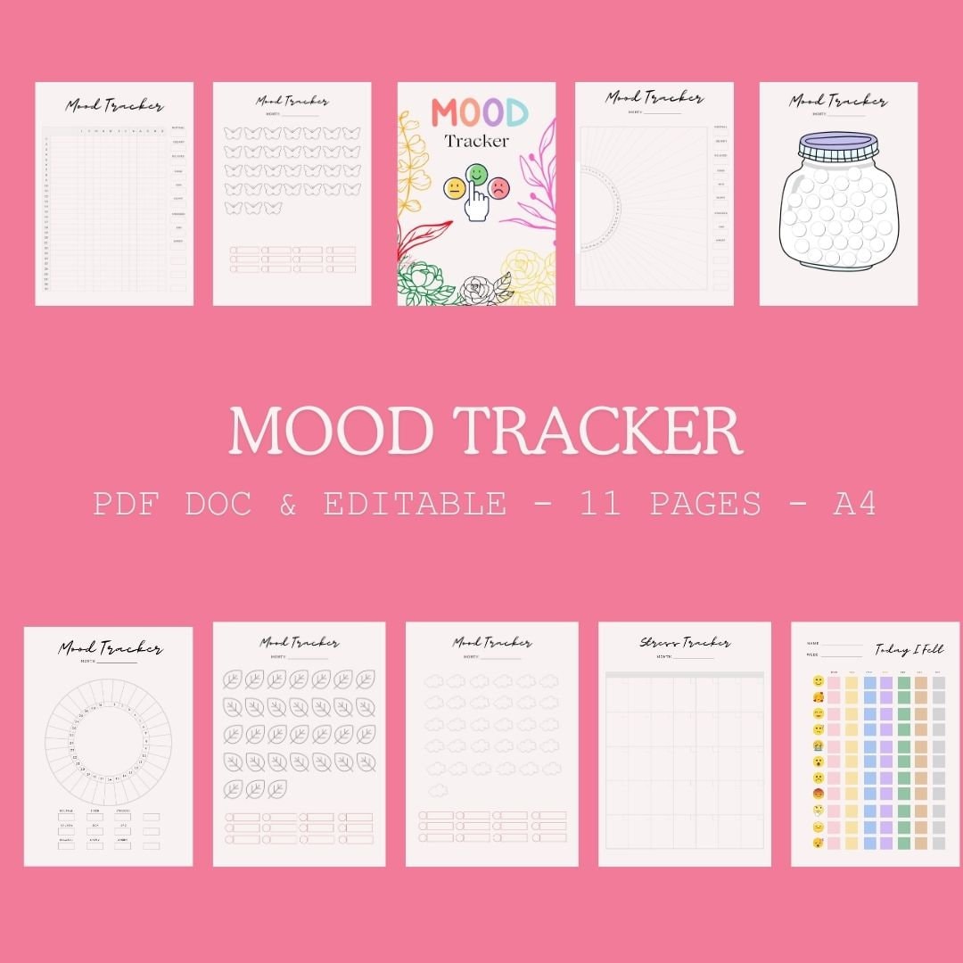 Emotion Monitor Feelings Journal Mood Diary Emotional Tracker Mental State Log Sentiment Mood ...