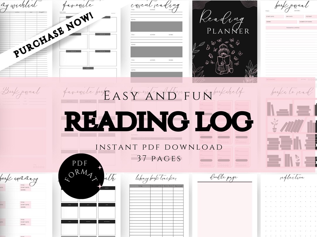 Journalism Review Log Readings Log Digit Notebook Reading Tracker ...
