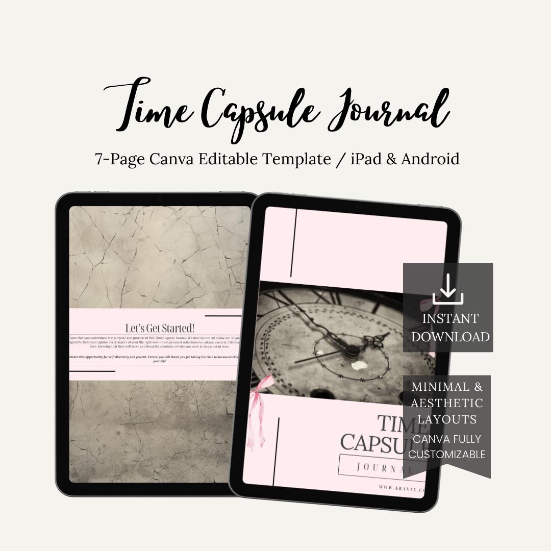 All About Me Time Capsule Activity, Morning Journal Prompt, Self ...