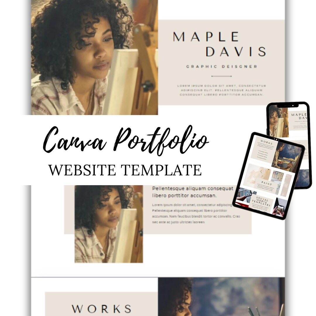 Canva Portfolio Website Template, Canva Website, Canva Website Template ...