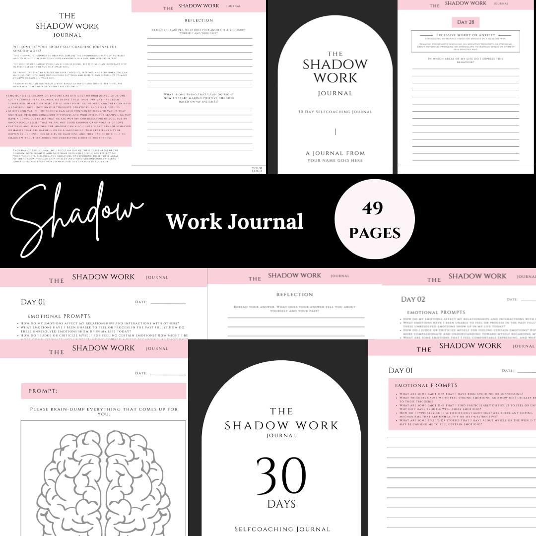 Shadow Work Journal, Therapy Workbook Guide, Personal Growth Journal ...