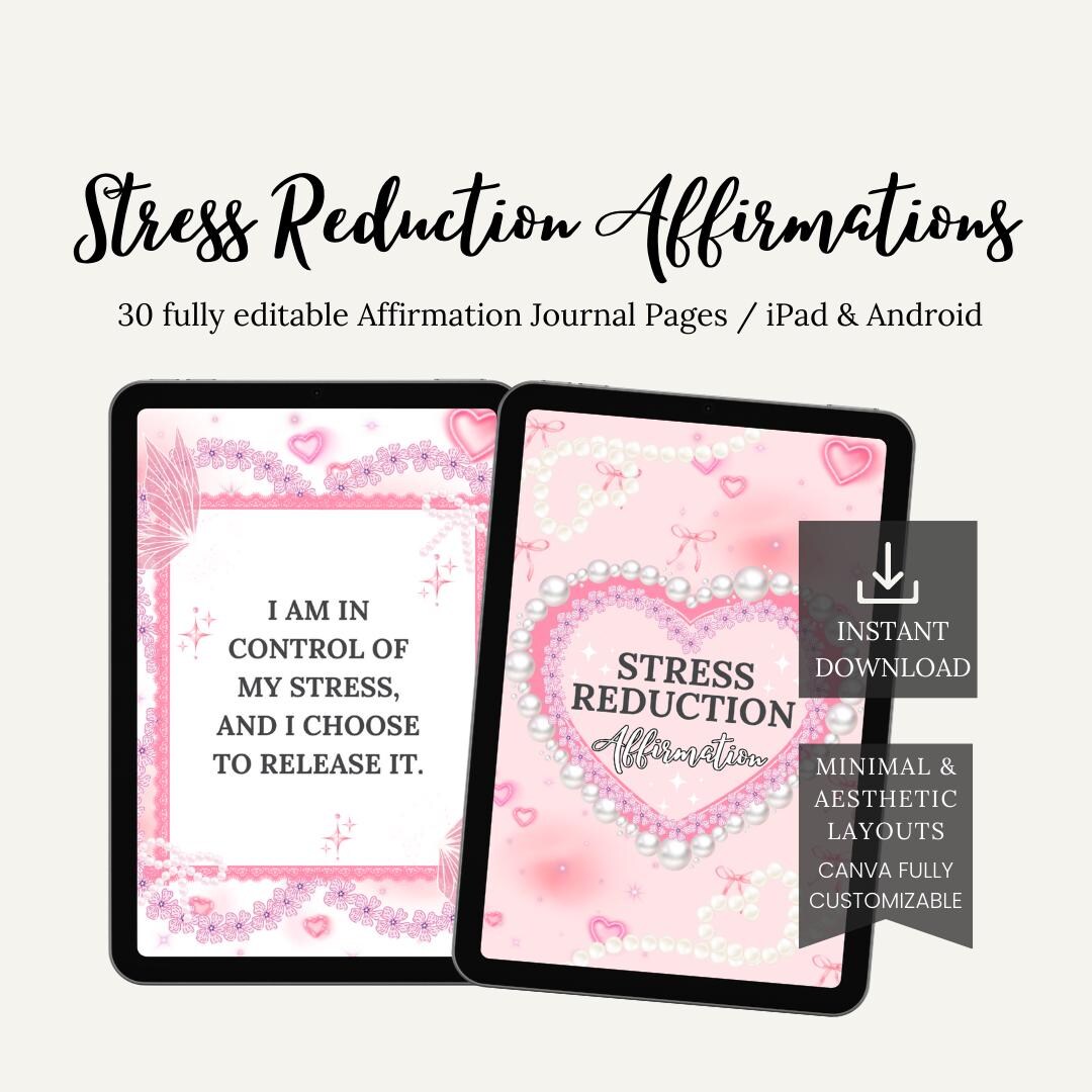 Stress Reduction Affirmation, Mental Health Journal, Mindfulness ...