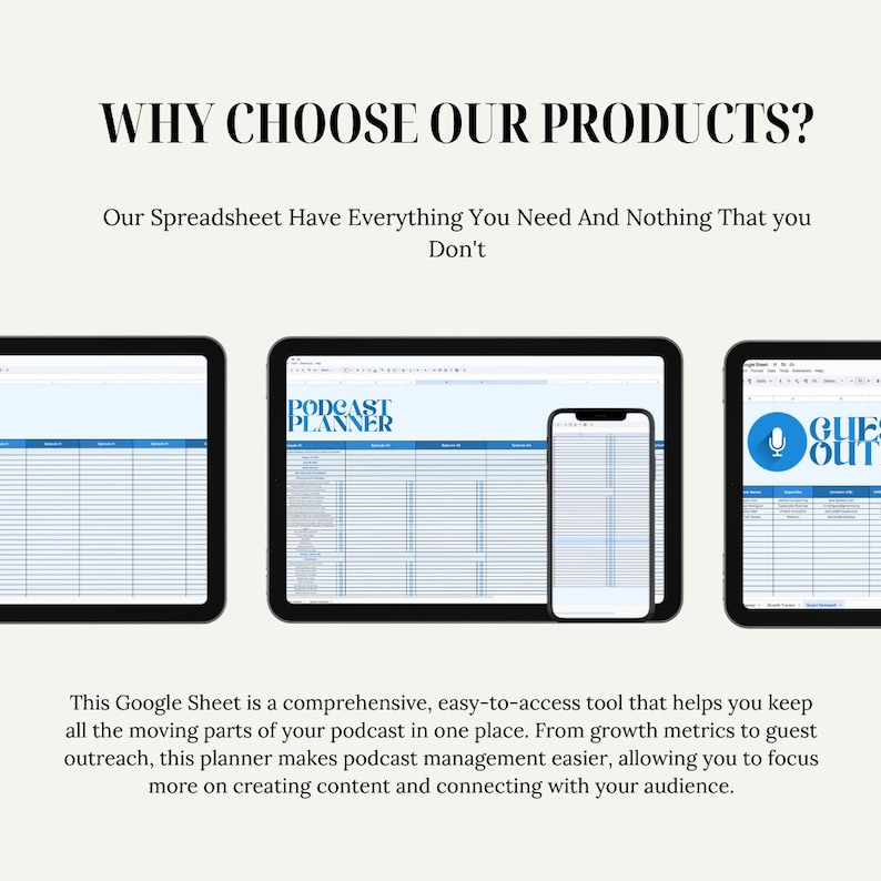 Podcast Planner Google Sheet, Episode Tracker, Show Notes Template ...