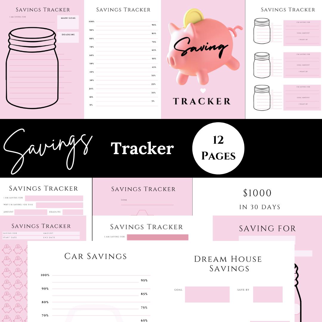 Savings Tracker Printable Savings Challenge Binder Budget Planner ...