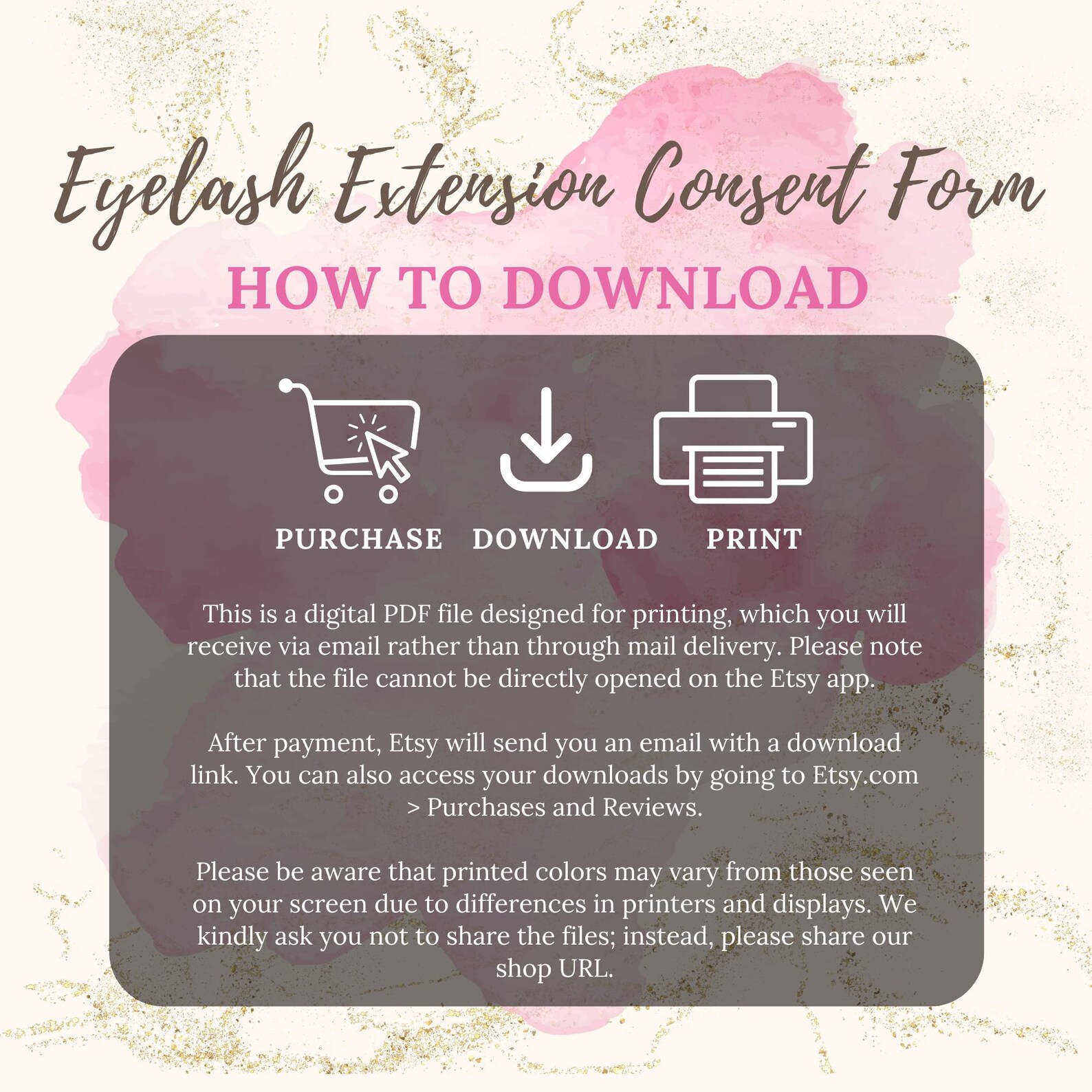 Eye Lash Extension Consent Form Salon Client Record Form Beauty Service ...