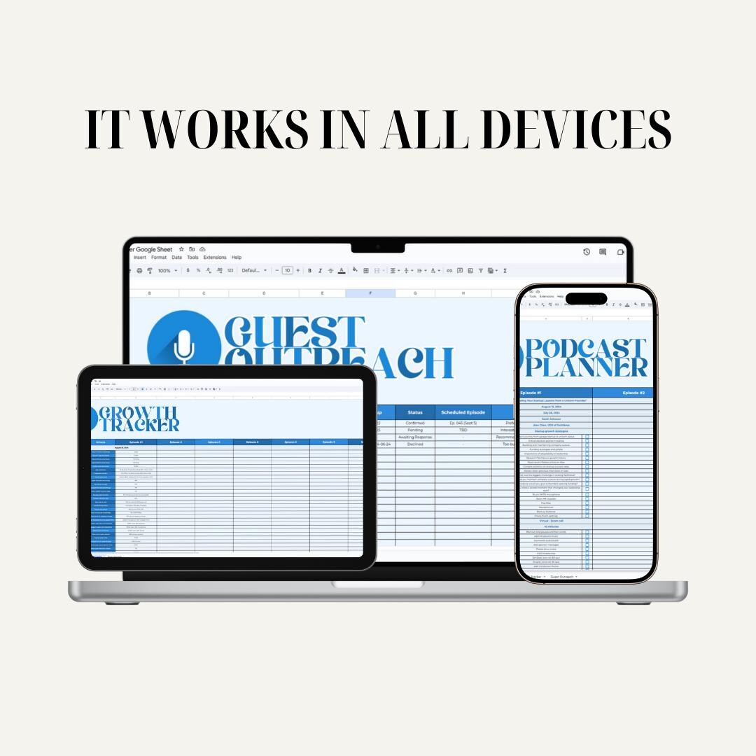 Podcast Planner Google Sheet, Episode Tracker, Show Notes Template ...